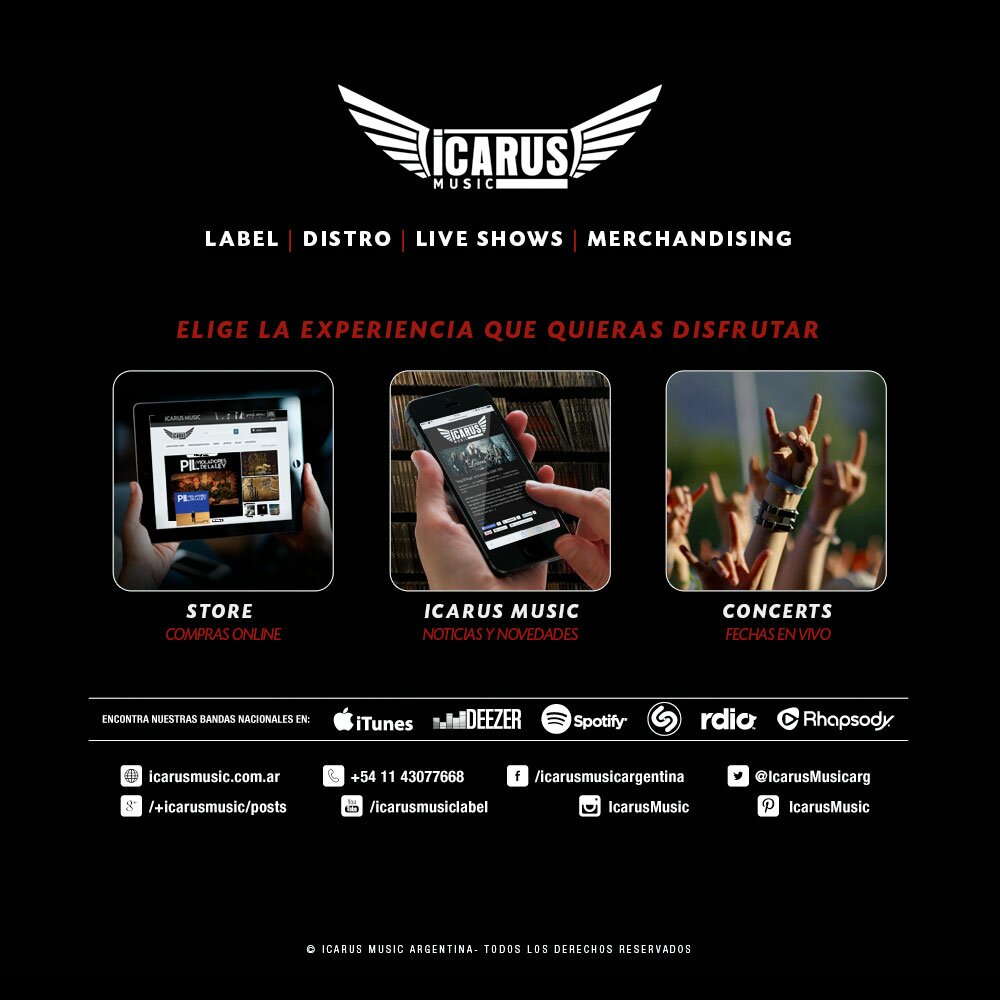 Bienvenidos al sitio Oficial de Icarus Music Argentina :: Label ...